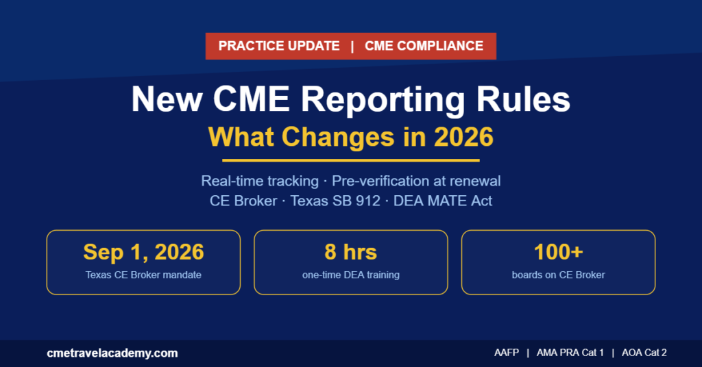 New CME Reporting Rules for 2026 Explained